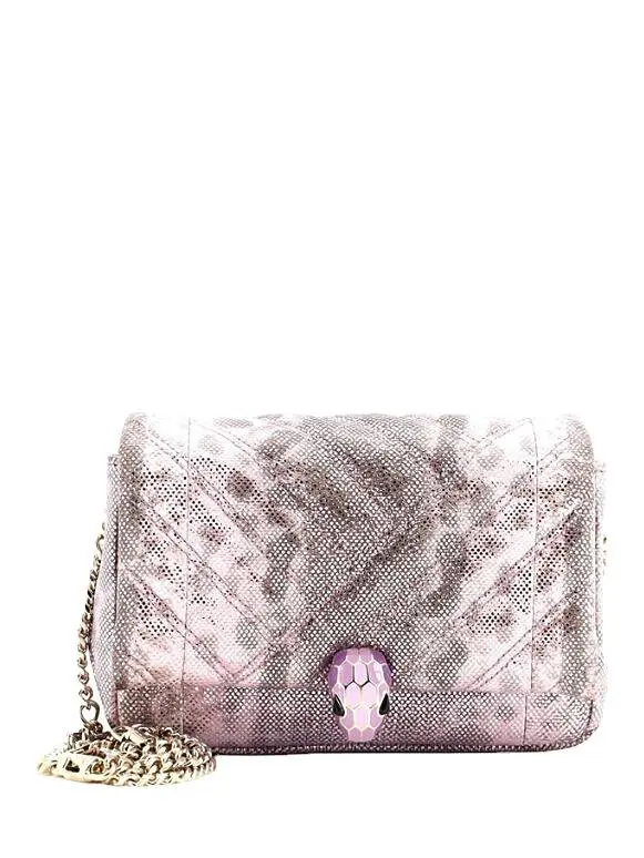 BVLGARI Serpenti Cabochon Shoulder Bag - Purple