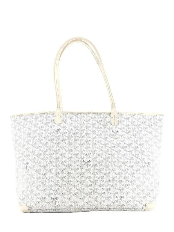 GOYARD Mm Artois Tote Coated Canvas - White