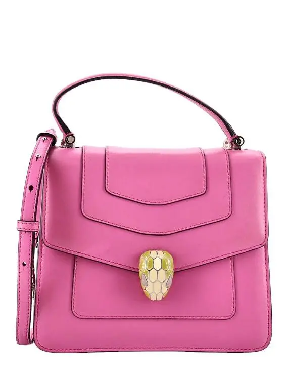 BVLGARI Small Serpenti Forever Top Handle Bag - Pink