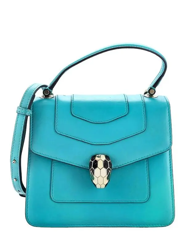 BVLGARI Small Serpenti Forever Top Handle Bag - Blue
