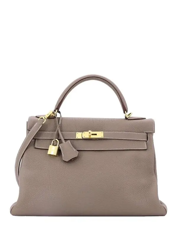 HERMES Kelly 32 Handbag - Etoupe