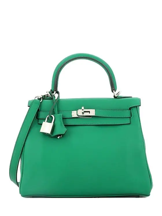 HERMES Kelly 25 Handbag - Vert Vertigo