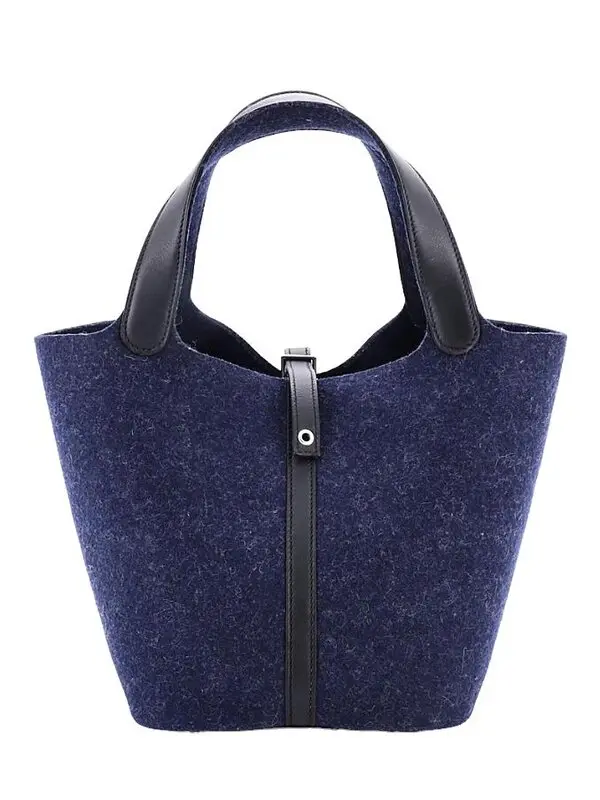 HERMES Picotin Lock Mm Tote Bag - Blue/ Black/ Blue