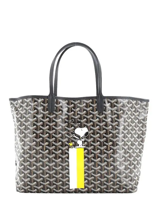 GOYARD Pm Saint Louis Snoopy Printed Tote - Black