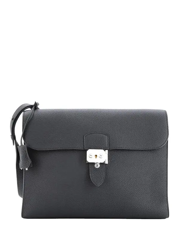 HERMES 29 Sac A Depeches Messenger Bag Togo - Black