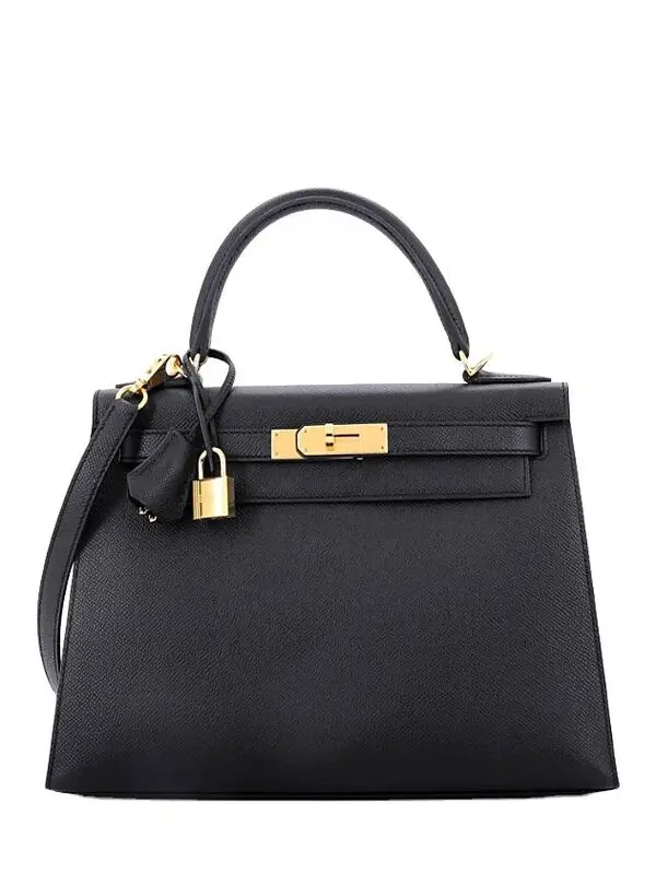 HERMES Kelly 28 Handbag - Noir