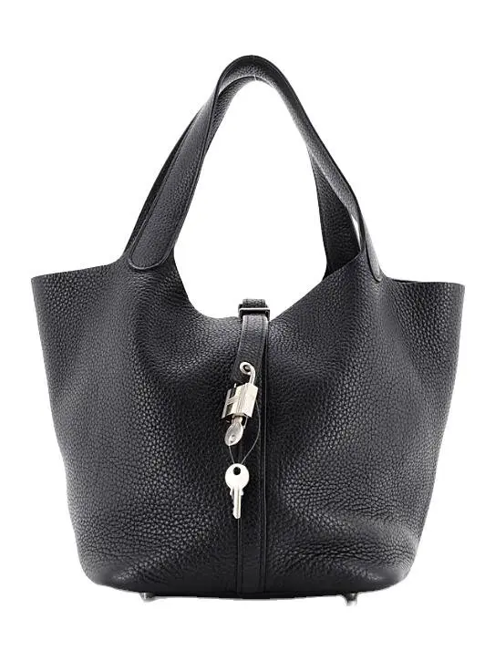 HERMES Mm Picotin Lock Bag Clemence - Black