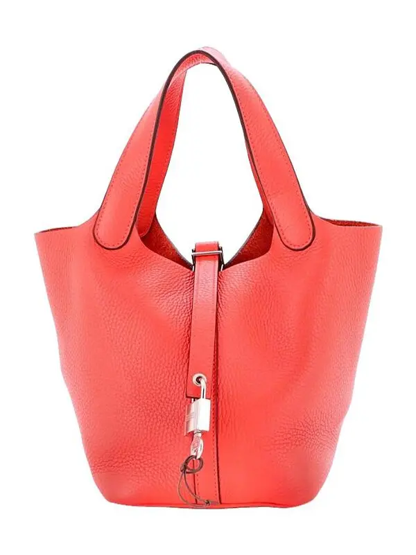 HERMES Pm Picotin Lock Bag Clemence - Red