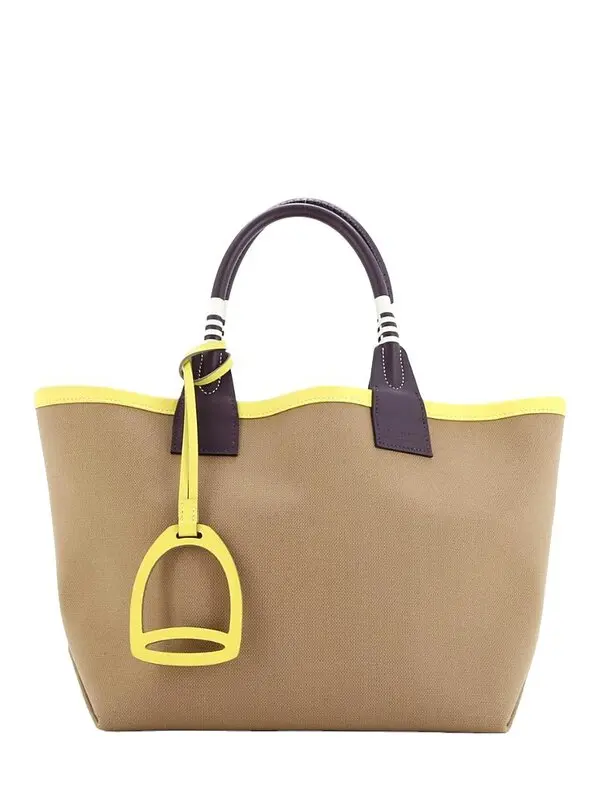 HERMES 25 Sac Steeple Tote - Neutral/ Natural/ Pink/ Yellow