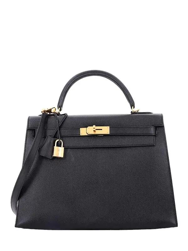 HERMES Kelly 32 Handbag - Noir
