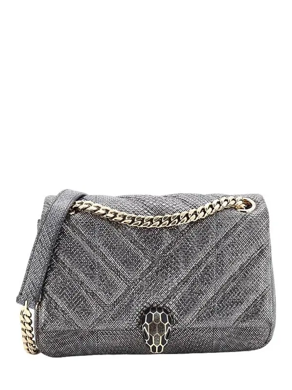 BVLGARI Small Serpenti Cabochon Shoulder Bag - Metallic