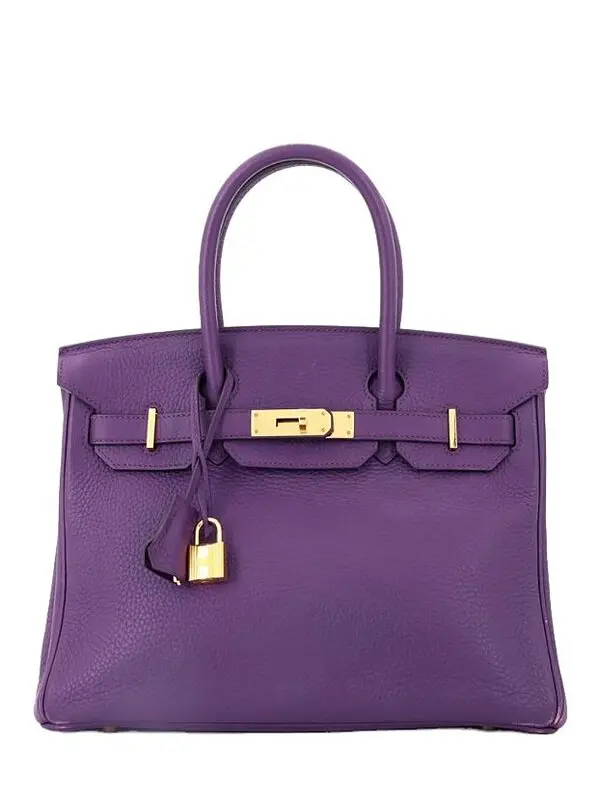 HERMES Birkin 30 Handbag - Ultraviolet