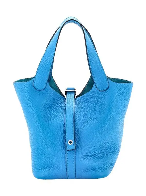 HERMES Pm Picotin Lock Bag Clemence - Blue