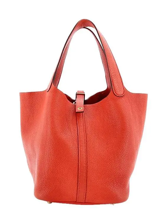Hermès Mm Picotin Lock Bag Clemence - Orange