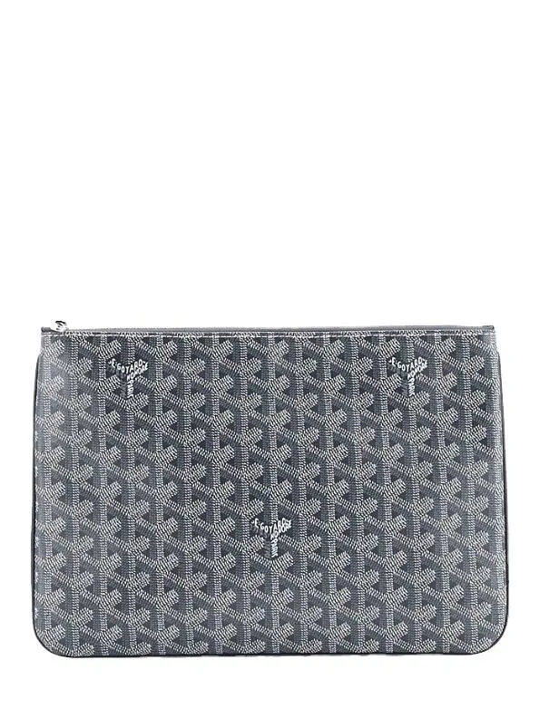 GOYARD Mm Senat Zip Pouch Coated Canvas - Gray
