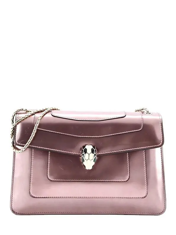 BVLGARI Medium Serpenti Forever Shoulder Bag - Metallic Pink