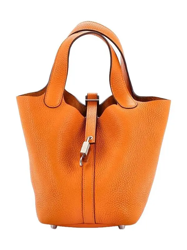 HERMES Pm Picotin Lock Bag Clemence - Orange