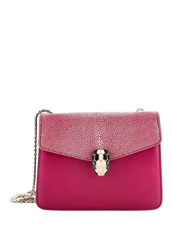 BVLGARI Small Serpenti Forever Square Shoulder Bag - Pink