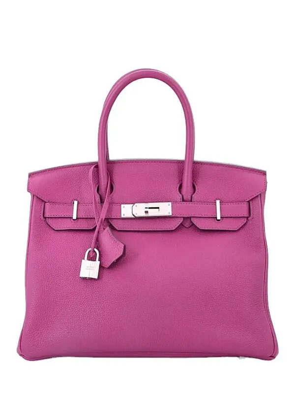 HERMES Birkin 30 Handbag - Rose Pourpre