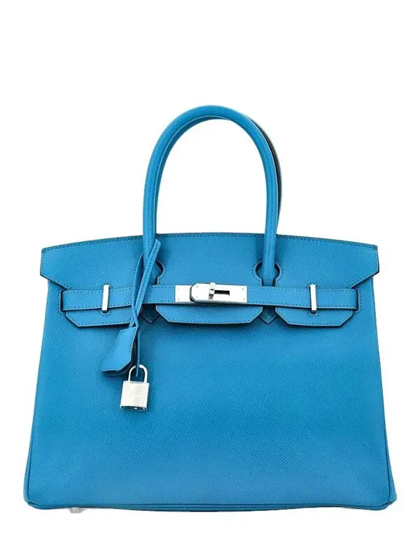 HERMES Birkin 30 Handbag - Bleu Zanzibar