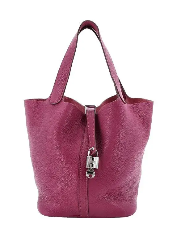 HERMES Mm Picotin Lock Bag Clemence - Pink