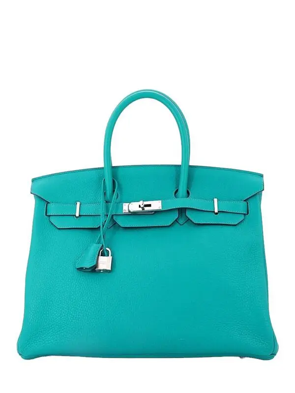 HERMES Birkin 35 Handbag - Bleu Paon