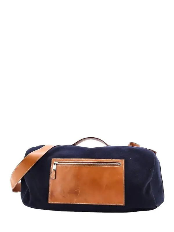 HERMES Odyssee Terre Duffle Bag - Blue/ Blue/ Brown