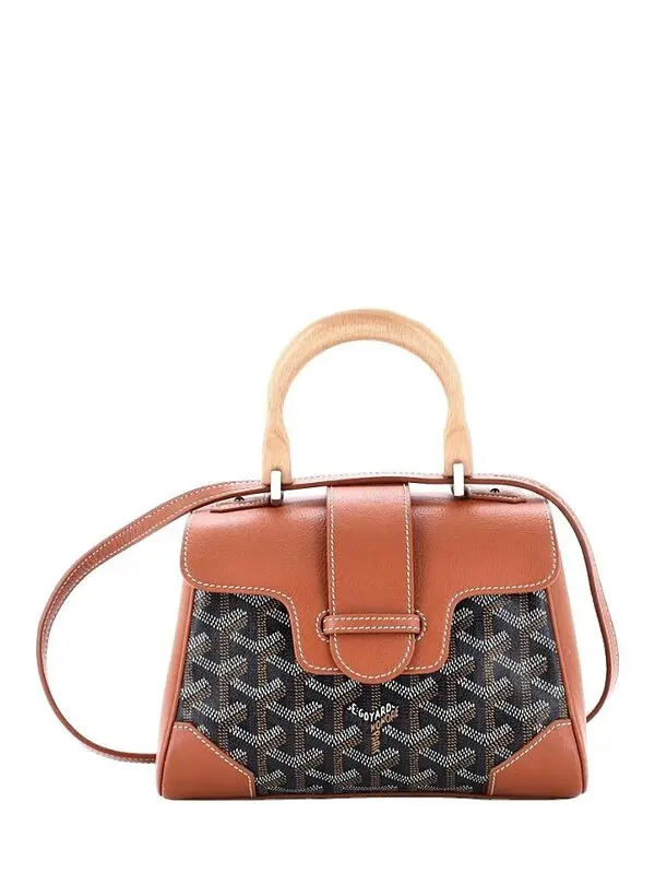 Goyard Saigon Top Handle Bag - Brown/ Black