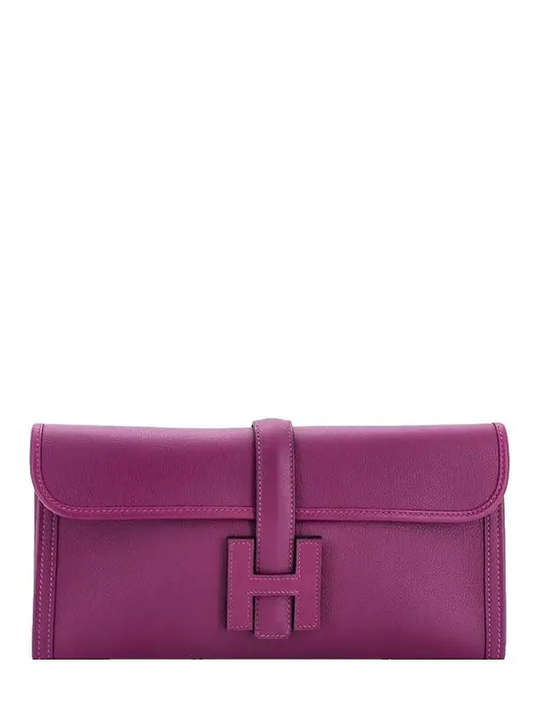 Hermès 29 Jige Elan Clutch Evercolor - Purple