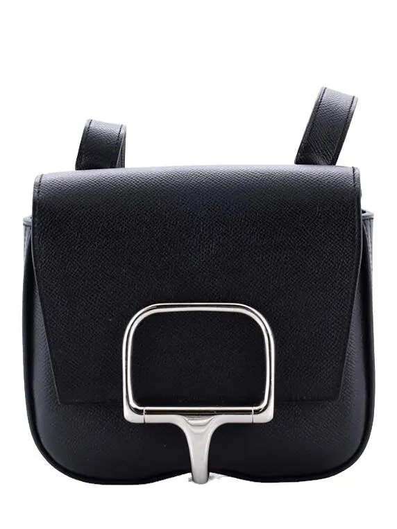HERMES Della Cavalleria Epsom Shoulder Bag - Black