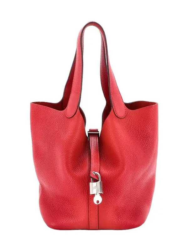 Hermès Mm Picotin Lock Bag Clemence - Red