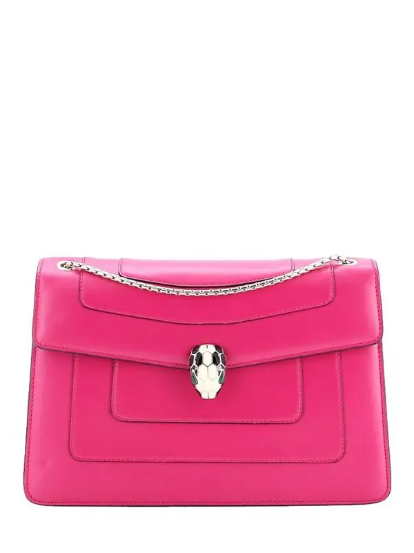 BVLGARI Medium Serpenti Forever Square Shoulder Bag - Pink