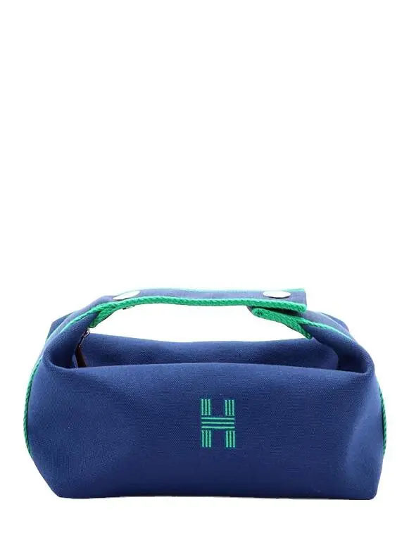 HERMES Pm Bride-a-brac Travel Case Toile - Blue