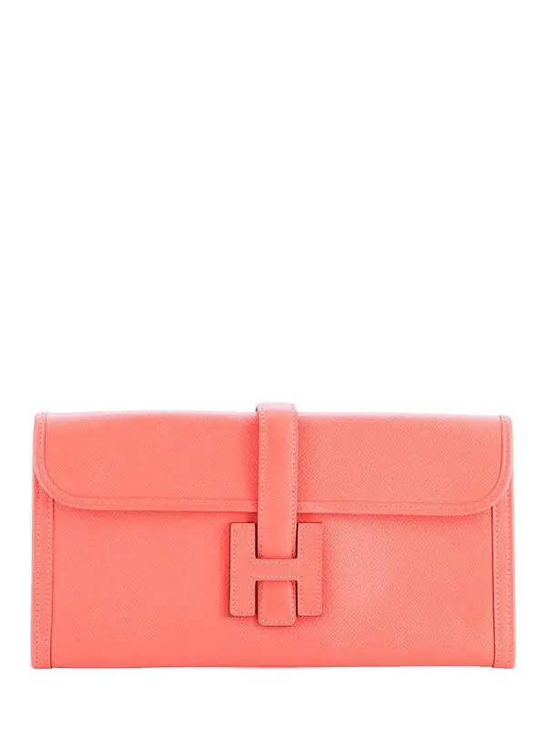 HERMES 29 Jige Elan Clutch Epsom - Red