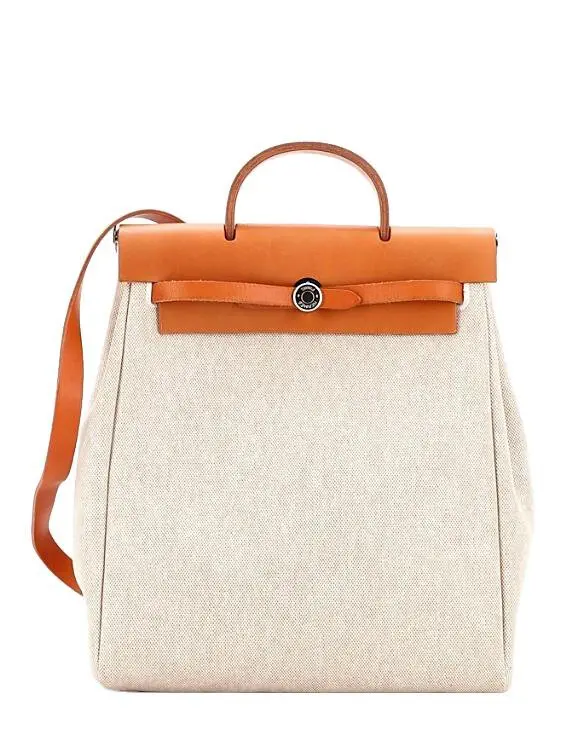 HERMES Herbag A Dos Backpack Toile - Neutral