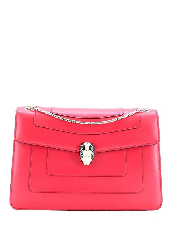 BVLGARI Large Serpenti Forever Square Shoulder Bag - Pink