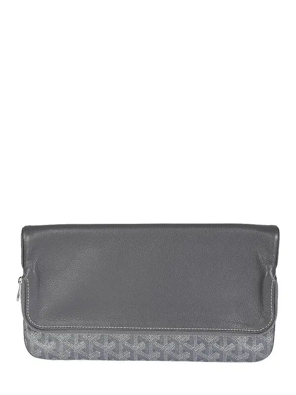 GOYARD Sainte Marie Soft Clutch Canvas Handbag - Gray