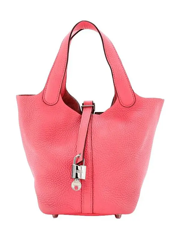 HERMES Pm Picotin Lock Bag Clemence - Pink