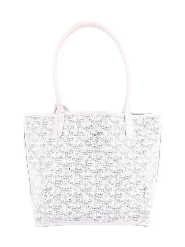 GOYARD Anjou Reversible Tote Coated Canvas - White