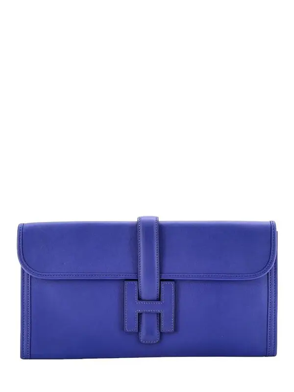 HERMES 29 Jige Elan Clutch - Blue