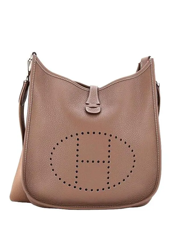 HERMES Pm Evelyne Gen Iii Clemence Bag - Brown