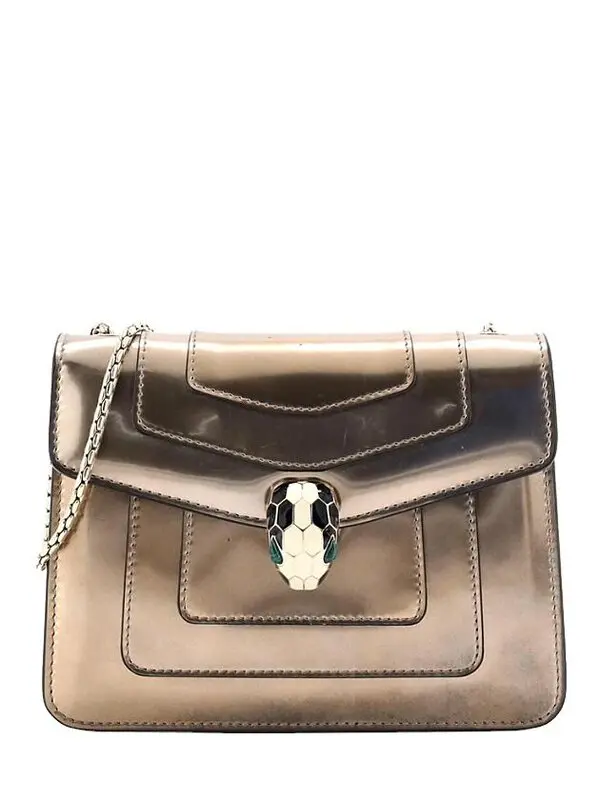 BVLGARI Small Serpenti Forever Square Shoulder Bag - Metallic