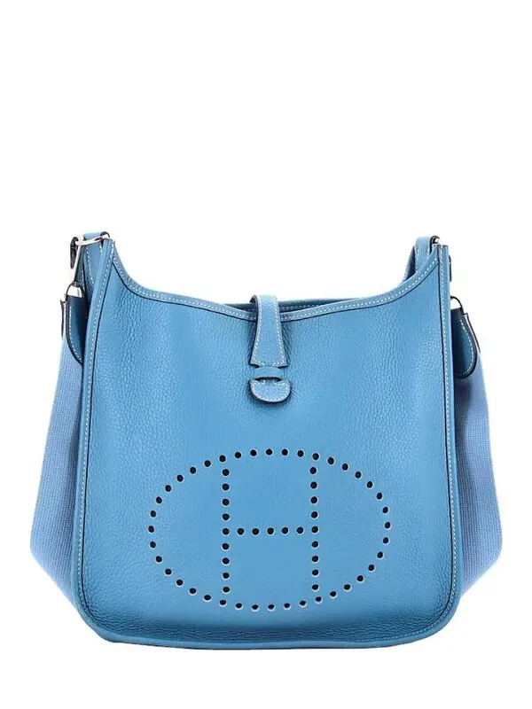HERMES Pm Evelyne Gen I Clemence Bag - Blue