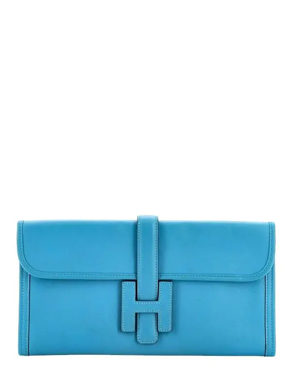 HERMES 29 Jige Elan Clutch - Blue