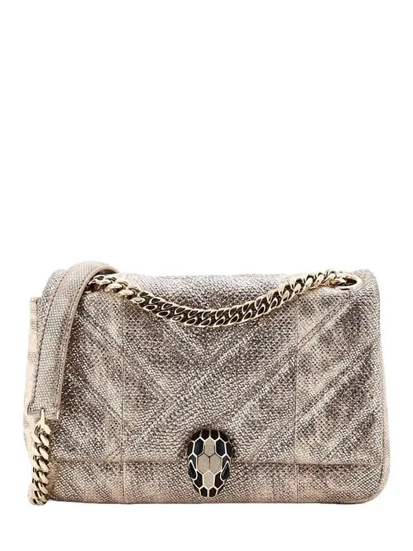 BVLGARI Small Serpenti Cabochon Shoulder Bag - Gold