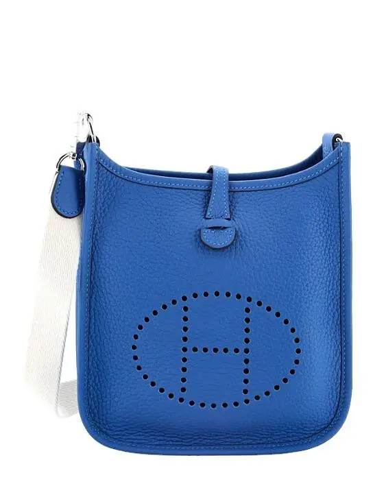 HERMES Tpm Evelyne Gen Iii Clemence Bag - Blue
