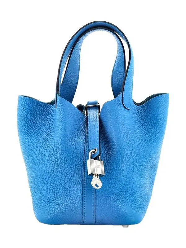 HERMES Picotin Lock Bag Clemence Pm - Blue