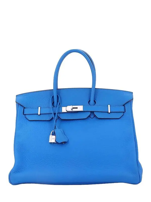 HERMES Birkin 35 Handbag - Bleu Hydra