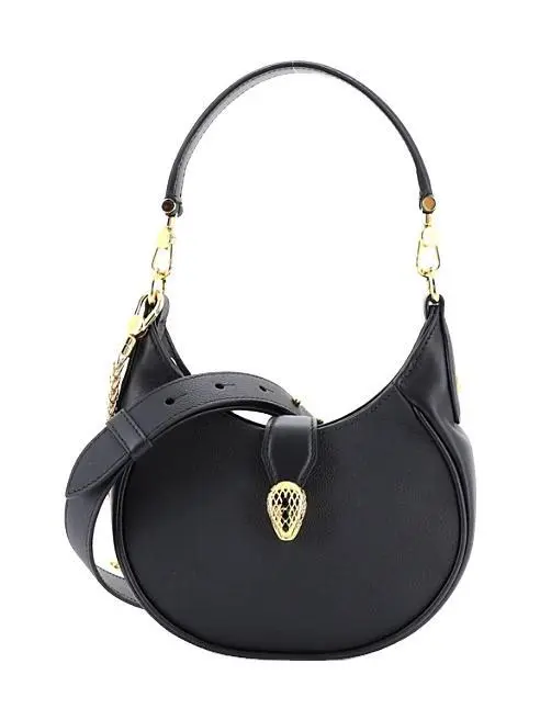 BVLGARI Serpenti Ellipse Crossbody Bag - Black