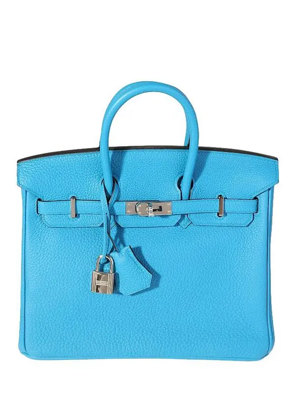 HERMES Birkin Leather Handbag - Blue